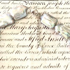 Jewelry | Stunning Luc Cn 925 Chunky Blue Silver Iridescent Pearl ...